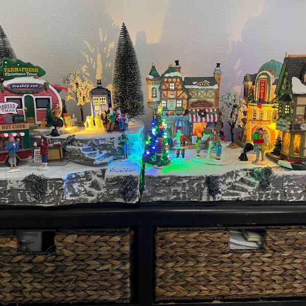 Field, Christmas Village Display Base ONLY Add-on or RISER Platform for ...