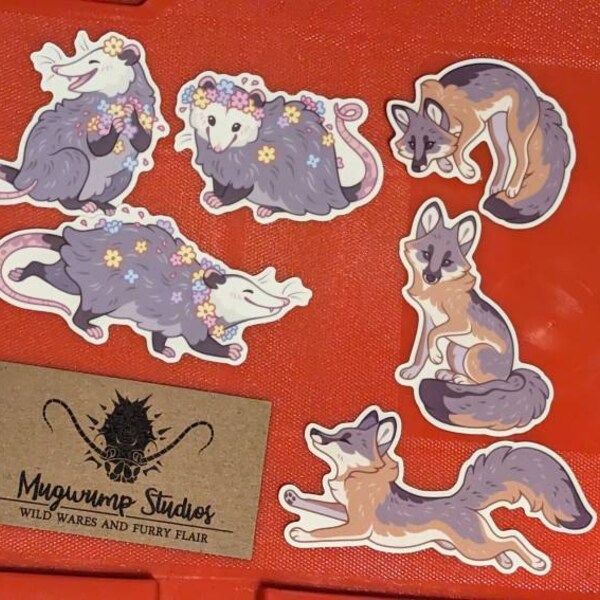 Fox Vinyl Stickers (pack of 3) - Cute Waterproof Fox Sticker Pack - Etsy