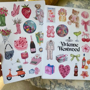 Aesthetic Sticker Set, Laptop Sticker Bundle, Coquette Girly Sticker ...