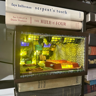 Booknook Chamber of Secrets Magic Book Nook Library Decor Miniature ...