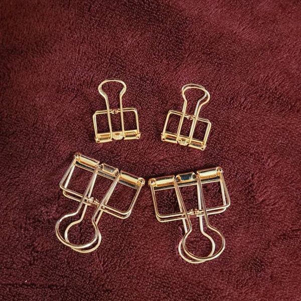 6 Colors of Planner Clips Hollow Binder Clips-office/binder/decorative ...
