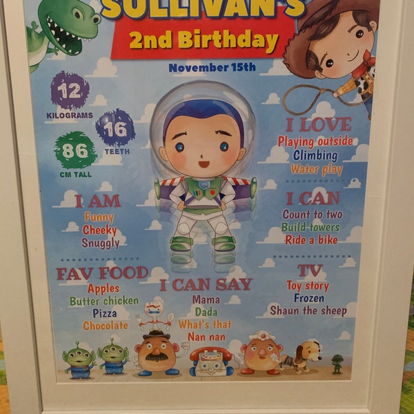 Editable Toy Story Milestone Board Toy Story Birthday Poster Instant ...