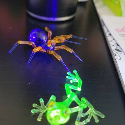 Glass Spider, Spider Blown Glass, Art Glass, Sculpture Made of Glass ...