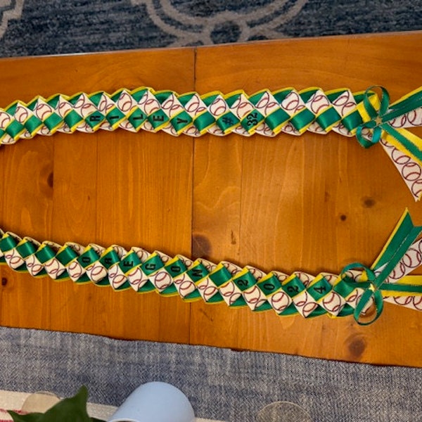 Football Ribbon Lei/senior Night/sport Night/graduation Leis/spirit ...