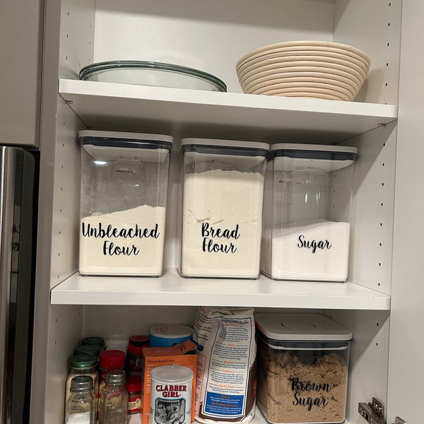 Kitchen Canister Decals Kitchen Canister Labels/kitchen Canister Decals ...