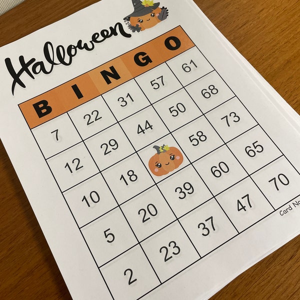 500 Halloween Bingo Cards PDF, 1, 2, and 4 per Page, Halloween Bingo ...