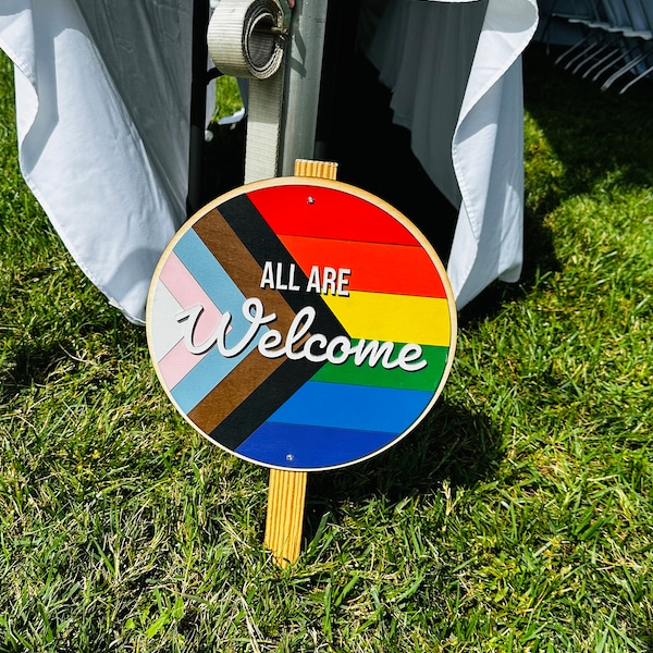 All Are Welcome Sign - Etsy