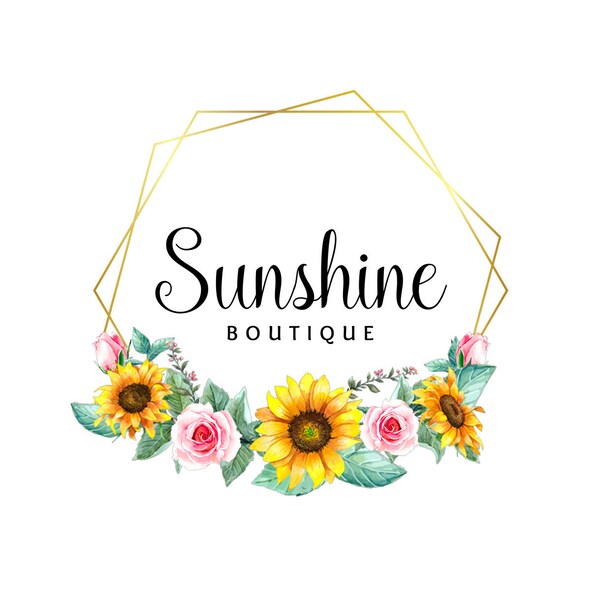 Premade Logo • Cupcake Logo • Floral Cup Cake Logo • White Flowers ...