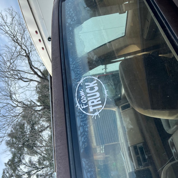 Farm Truck Decal Sticker for Truck Window | Barbed Wire Decal Sticker ...