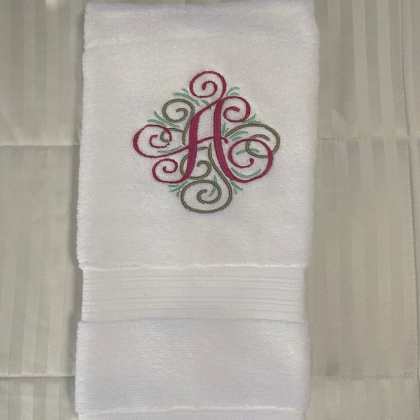 Adorn Embroidery Monogram Set 7″ 8″ - A-Z Swirly Machine Embroidery ...