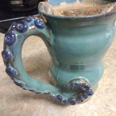 Tentacle Handle Mug Stoneware - Etsy