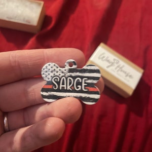 Cow Print Dog Tag Animal ID Tag Farm Dog Tag Double Sided | Etsy