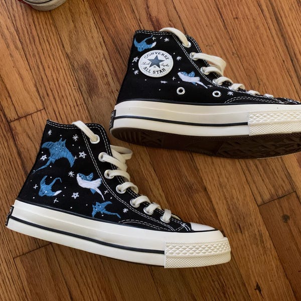 Custom Embroidered Converse High Tops, Custom Converse Chuck Taylor ...