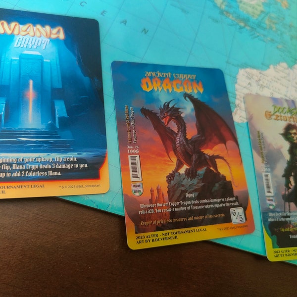 Overgrown Tomb Vintage Full Art Holographic for Collectors and MTG Players Altered Magic Cards ...