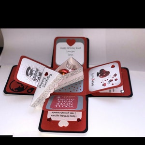 Personalised photo pull up gift box for birthday anniversary | Etsy