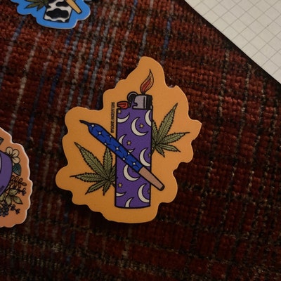 Lighter Sticker 420 Sticker Stickers for Hydroflaskflower Stickerstoner ...