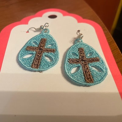 FSL EASTER EGG Earrings 1.50 Inch free Standing Lace 10 Machine ...