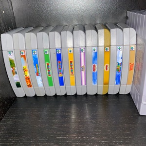 N64 half Width End Labels Entire US Library Variants Player's Choice ...