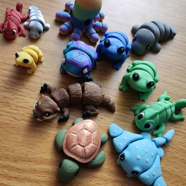 Mini Pocket Pets – 3D Printed Articulated Animals - Fun Collectible ...