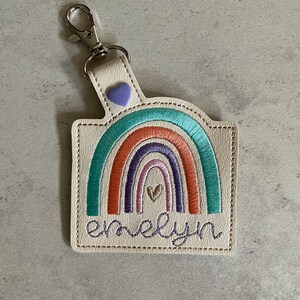 Rainbow Bag Tag Personalized Luggage Tag Personalized Name | Etsy