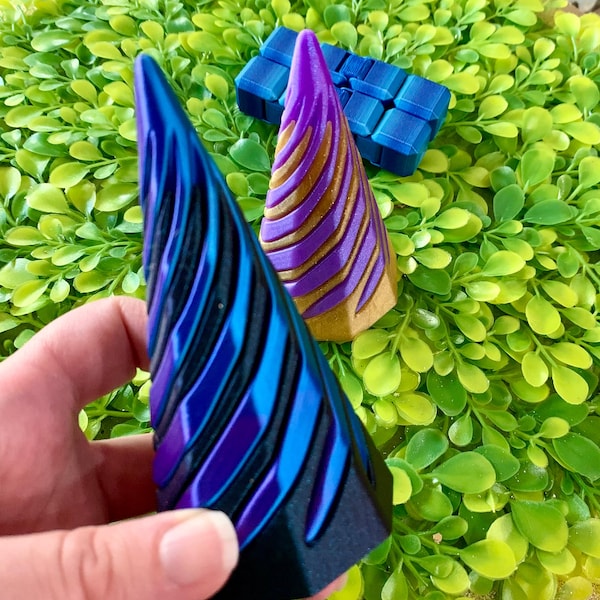 3D Printed Fidget Infinity Spiral Cone Vortex, Custom Colors - Etsy