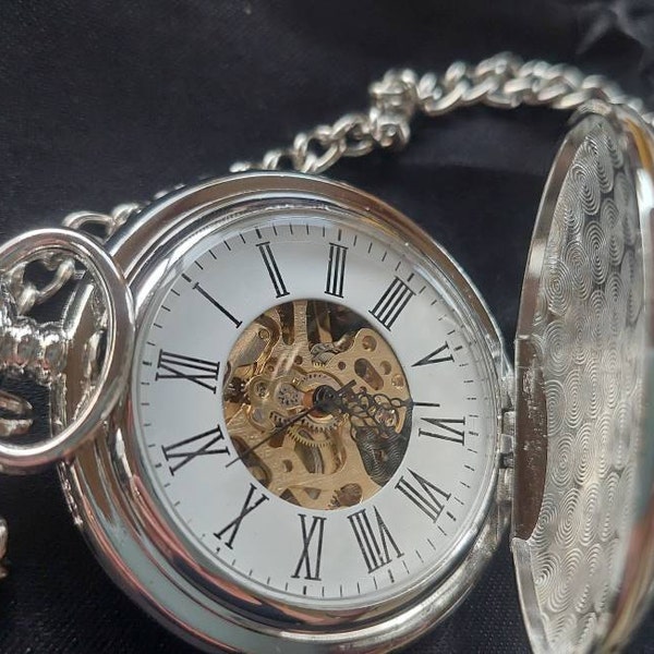 Personalized Double Hunter Pocket Watch the Perfect Father's Day Gift ...