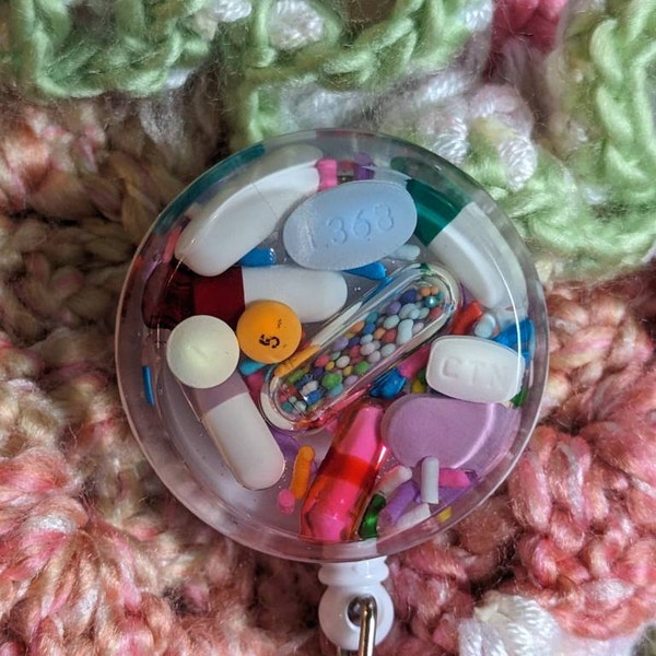 Colorful With Sprinkles Chill Pill Badge Reel - Etsy