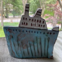 Ceramic Ship-miniature Boat-model Ship-nautical Decor-ocean Decor ...