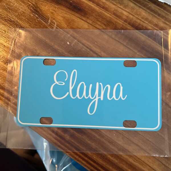 Personalized Mini License Plate – Solid Colored Mini License Plate ...