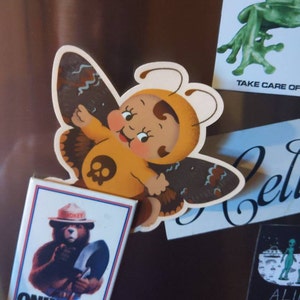 Vintage Kewpie Bat Sticker, Halloween Kewpie, Bat Sticker, Kewpie Doll ...