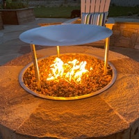 28" Fire Pit Heat Deflector / Reflector and Cover for Better Warmth ...