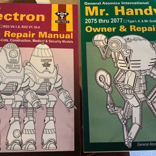Fallout - Mr. Handy Owner and Repair Manual Cover - 8x10 or 16x20 ...