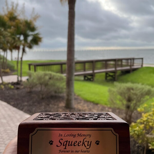 Pet Memorial Imprinted Brushed Gold Aluminum 1.5" X 4" Urn Marker ...