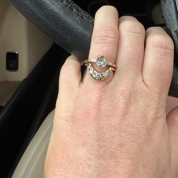Princess Cut Three Stone Engagement Ring, 2 CT Princess Cut Moissanite ...