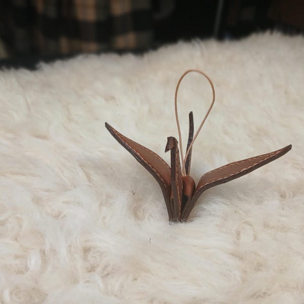 DIY Leather Origami Crane, PDF Pattern for Leather Crane, Hanging ...