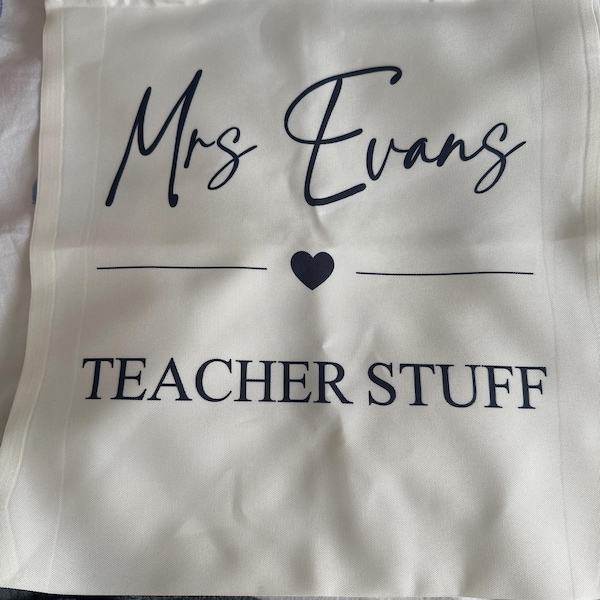 Custom Teacher Tote Bag "teaching Assistant Stuff" | Personalised Gift ...