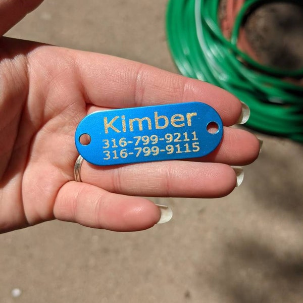 Personalized Aluminum Rivet Pet ID Tag | Custom Dog Collar Nameplate - Etsy