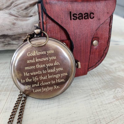 Personalized Working Compass Custom Engraved Compass Silver - Etsy