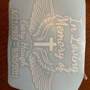 In Loving Memory Sticker Decal Custom Memorial Decal Personalized ...