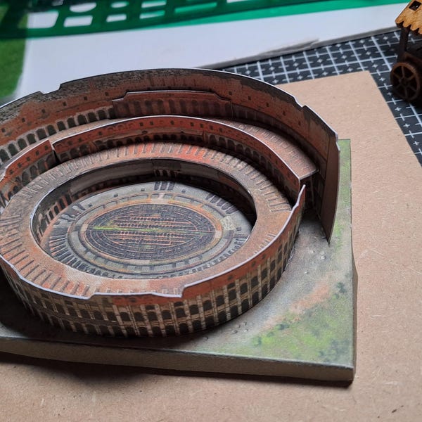 Papercraft Kit the Colosseum Rome Simple 3d Paper Model Crafting Kit ...