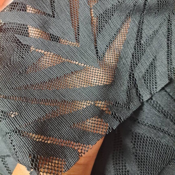 Stretch Eyelet Design Knit Fabric Floral Print 1 Yard - Etsy