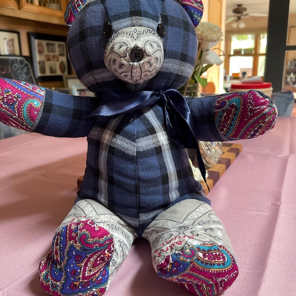 Memory Bear Pattern 16" and 20", Make Teddy Bear, Keepsake Bear Sewing ...