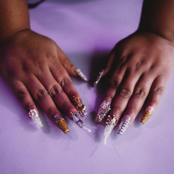 Birthday Cake(candle Nails You Can Light on Fire)press on Nails|cake ...