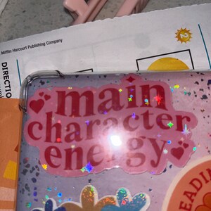 Main Character Energy Sticker // Funny, Cute, Reading, Bookish ...