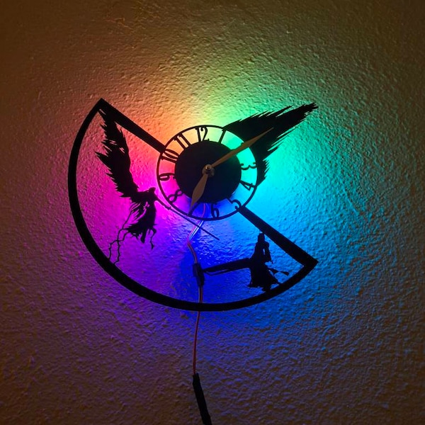 Gamer Clock With Led Light, Video Gaming Gifts, Game Room Wall Decor ...