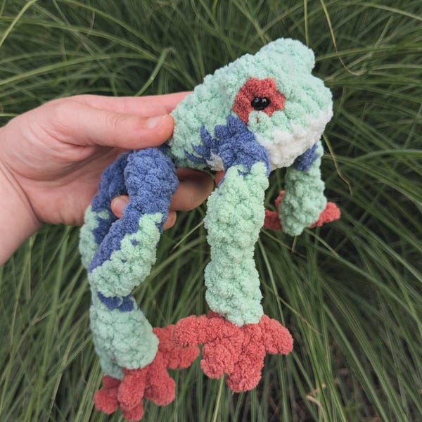 Red-eyed Tree Frog Crochet Pattern | Low Sew - Etsy