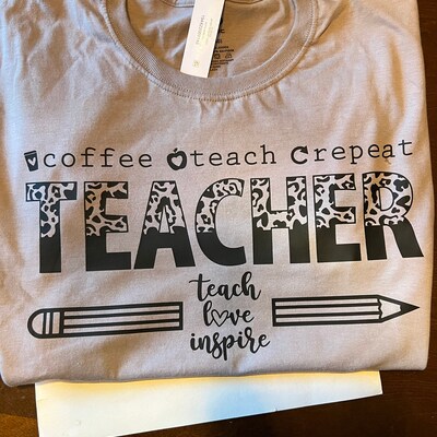 Teacher Leopard Svg for Cricut, Coffee Teach Repeat Svg, Back to School ...