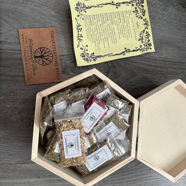 Set of 50 Herbs, 6 Resins & 3 Salts Sachets - Witchcraft Kit , Spell ...