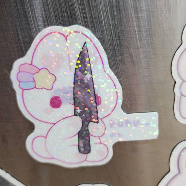 Skull Kitty Sticker Halloween Sticker Creepy Cute Sticker Cute Animal ...