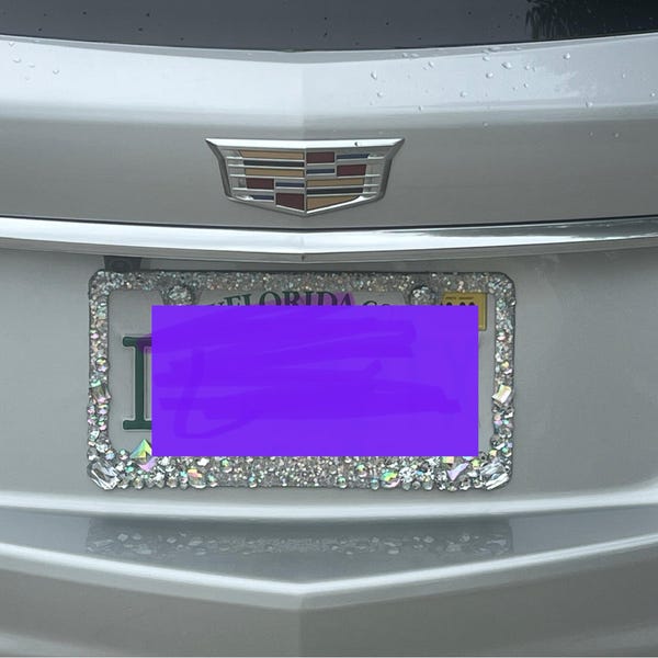3D Pearl License Plate Frame Hand Made in America Holder Anti Theft ...